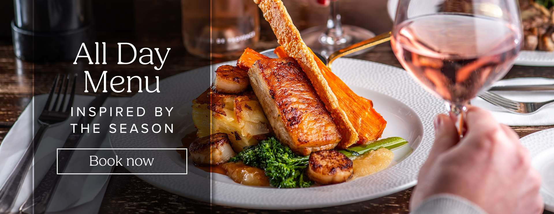 Dinner Menu & Prices | All Day Dining at The Derby Arms Epsom